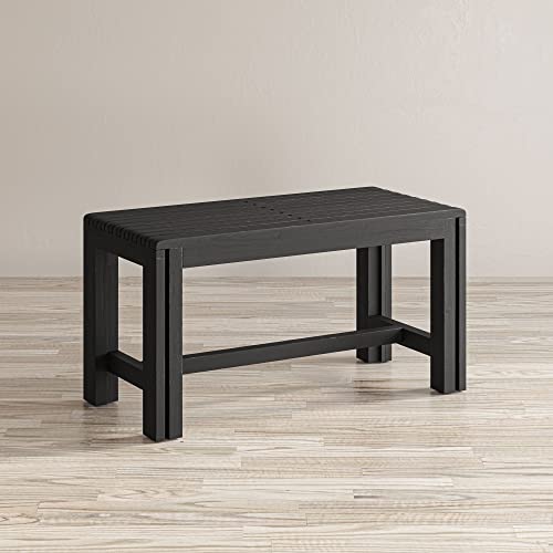 Jofran Bradford Extendable Solid Wood Hallway Bench, Grey