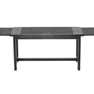 Jofran Bradford Extendable Solid Wood Hallway Bench, Grey