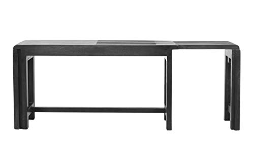 Jofran Bradford Extendable Solid Wood Hallway Bench, Grey