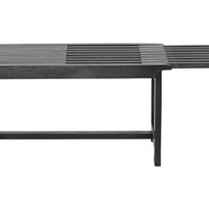 Jofran Bradford Extendable Solid Wood Hallway Bench, Grey