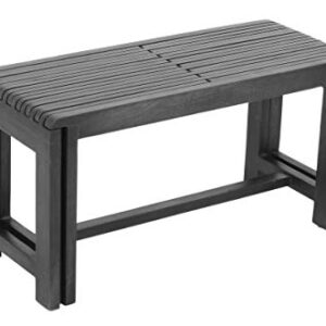 Jofran Bradford Extendable Solid Wood Hallway Bench, Grey