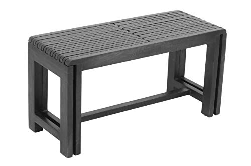 Jofran Bradford Extendable Solid Wood Hallway Bench, Grey