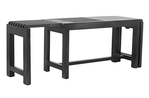 Jofran Bradford Extendable Solid Wood Hallway Bench, Grey