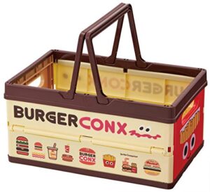 skater bwot13 storage box, foldable, storage case, basket, burger conx, mix, 7.1 x 9.8 x 7.7 inches (38 x 25 x 19.5 cm)