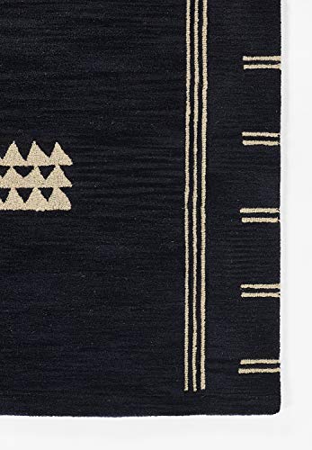 Momeni Simba Wool Hand Tufted Contemporary Indoor Area Rug, Navy, 2'6" X 8' Runner