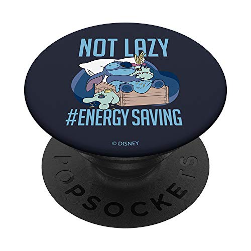 Disney Lilo & Stitch Not Lazy Energy Saving PopSockets PopGrip: Swappable Grip for Phones & Tablets