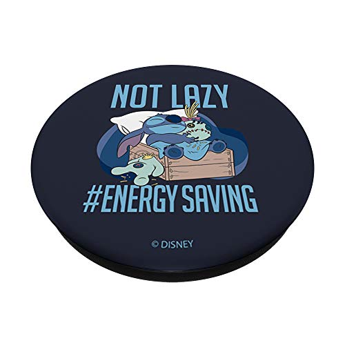 Disney Lilo & Stitch Not Lazy Energy Saving PopSockets PopGrip: Swappable Grip for Phones & Tablets