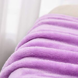 ZUZGEN 50x60 Fleece Blanket Throw, Light Weight, All Season, Soft- Prefect for Bed, Sofa, Couch (Purple)