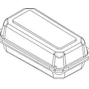 Smygoods Plastic loaf Container, Disposable Plastic Sturdy Hinged Loaf Containers, [25 Pack] Dimensions: 9 3/10''x5 1/2''x 3 1/3''