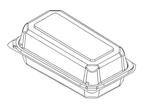 Smygoods Plastic loaf Container, Disposable Plastic Sturdy Hinged Loaf Containers, [25 Pack] Dimensions: 9 3/10''x5 1/2''x 3 1/3''