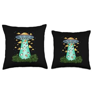 Guinea Pig Gifts & Prints Funny Women UFO Alien Gift Kids Guinea Pig Throw Pillow, 18x18, Multicolor