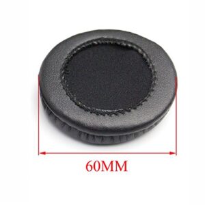 Replacement Earpads Leather Ear Cushions Spare Ear Pads Kit Fit Universal Diameter (60mm)