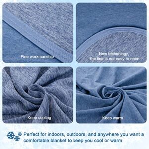 CHOSHOME Cooling Blanket for Hot Sleepers Lightweight Summer Cold Thin Blankets for Sleeping, Hot Flashes Night Sweats, Soft Blanket for Bed, Twin Size, Blue