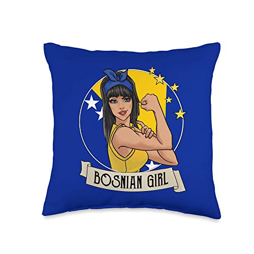 Bosnian Girl Bosnia Gifts Throw Pillow