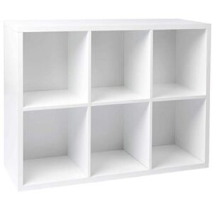 milliard storage cube organizer - 6 storage cubes/organizer shelf/white