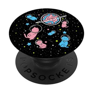 transgender cat in space transgender pride popsockets swappable popgrip