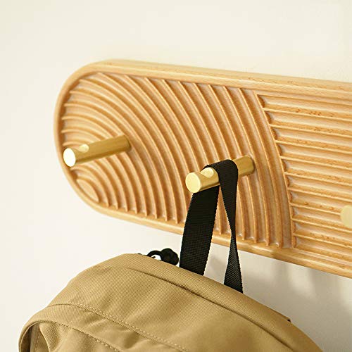 Clothes hook Hanger Wall Hanging Wall Porch Bedroom Clothing Store Clothes Hanger Brass Hook 60×12cm