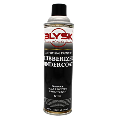 BLYSK Rubberized Undercoat Fast Drying Premium (U135) 16 oz – Undercoating, Corrosion, Water and Salt Spray Resistant, Protects from Chipping, Cracking or Peeling - Prevents Rust. Seals Out Moisture(2Pack)