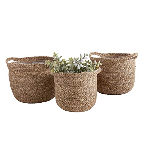 47th & Main Round Cylinder Basket Set, Small, Seagrass