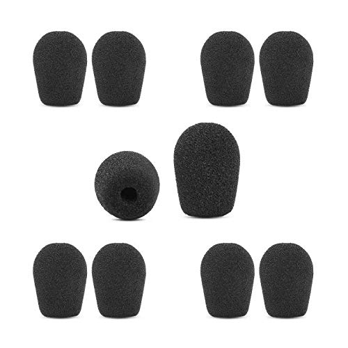 YDYBZB 5 Pair Mic Covers Compatible with VXI Blueparrott B250XT B350XT B450XT B550-XT C400-XT S450-XT Headset Universal Foam Microphone Windscreens (5 Pair)