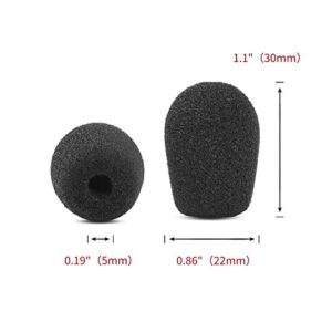 YDYBZB 5 Pair Mic Covers Compatible with VXI Blueparrott B250XT B350XT B450XT B550-XT C400-XT S450-XT Headset Universal Foam Microphone Windscreens (5 Pair)