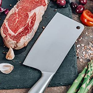 Irb Jones Profession Butcher Knife - Stainless Steel Chopper used at Home or Restaurant, Sharp Meat Cleaver used by Chef's