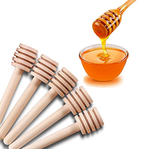 24 Pcs Honey Dipper Sticks, 3 inch Mini Wooden Honeycomb Stick, Small Honey Spoons Stirrer Stick for Honey Jar Dispense Drizzle Honey and Wedding Party Favors Gift