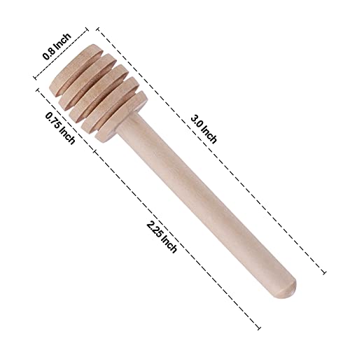 24 Pcs Honey Dipper Sticks, 3 inch Mini Wooden Honeycomb Stick, Small Honey Spoons Stirrer Stick for Honey Jar Dispense Drizzle Honey and Wedding Party Favors Gift