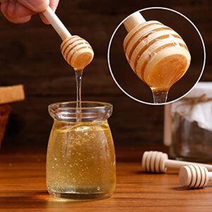 24 Pcs Honey Dipper Sticks, 3 inch Mini Wooden Honeycomb Stick, Small Honey Spoons Stirrer Stick for Honey Jar Dispense Drizzle Honey and Wedding Party Favors Gift