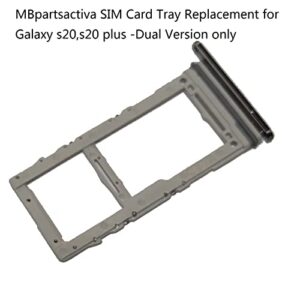 s20 Ultra Dual Sim Card Tray Holder Replacement for Samsung Galaxy s20, s20 Plus,s20 Ultra (not fit for Note 20 Ultra,and not ok for Single Version,not ok for Note 20 Ultra) (Gray)