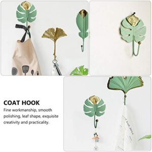 Cabilock Towel Hooks Towel Hooks Towel Hook 4pcs Wall Hooks Palm Leaf Monstera Leaf Shaped Hook Coat Hooks Hat Robe Hook Entryway Key Hanger Towel Hooks Towel Hook Towel Hook