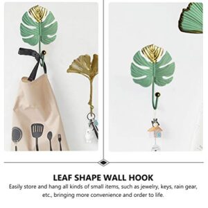 Cabilock Towel Hooks Towel Hooks Towel Hook 4pcs Wall Hooks Palm Leaf Monstera Leaf Shaped Hook Coat Hooks Hat Robe Hook Entryway Key Hanger Towel Hooks Towel Hook Towel Hook