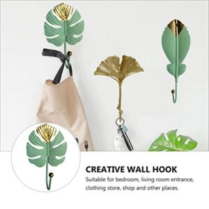 Cabilock Towel Hooks Towel Hooks Towel Hook 4pcs Wall Hooks Palm Leaf Monstera Leaf Shaped Hook Coat Hooks Hat Robe Hook Entryway Key Hanger Towel Hooks Towel Hook Towel Hook