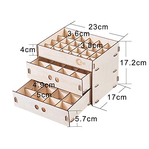 T TOGUSH Paint Rack Hobby Tool Storage Rack Craft Tool Holder Leather Tool Organizer Wooden Box