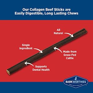 Barkworthies Collagen Sticks (6-Inch, 3-Count) - Great Tasting, Highly Digestible, Single Ingredient, Dog Chew