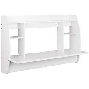 Wide Floating Desk, White