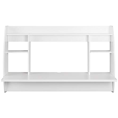 Wide Floating Desk, White