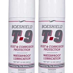 Boeshield T-9 Rust & Corrosion Protection/Inhibitor and Waterproof Lubrication, 12 oz. (""0 2 Count - 12 oz, Lubricant)