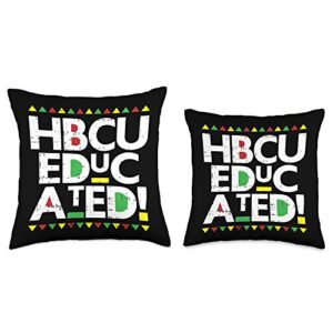 Black Lives Matter Pillows Proud Melanin Gift Idea HBCU Educated Melanin Pride Cool Black Lives Matter Gifts Throw Pillow, 16x16, Multicolor