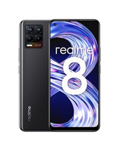 realme 8 4g dual sim 128gb rom + 6gb ram (gsm only | no cdma) factory unlocked 4g/lte smartphone (cyber black)-international version