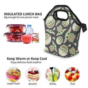 Mionit Lunch Box Baby Yo-Da Lunch Bag Tote Bag Lnsulated Lunch Cooler Bag For Women/Men