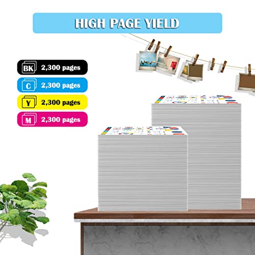 ASEKER 4 Color Compatible Toner Cartridge SP C250 C261for Ricoh SP C250DN C250SF C261SFNW C261DNW C260 C260DNW C260SFNW Printer High Capacity 2300 Pages 407539 407540 407541 407542 (BK/C/Y/M)