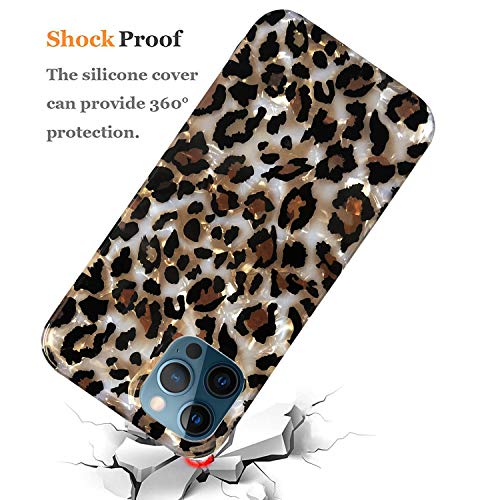 J.west iPhone 11 Pro Max Case Leopard for Women Girls,Cute Sparkle Translucent Clear Stylish Cheetah Pattern Design Slim Soft TPU Silicone Protective Phone Case Cover for iPhone 11 Pro Max 6.5" Bling