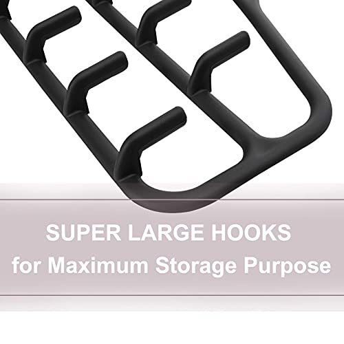 ROSOS Belt Hanger Holder Organizer 2 Pack, Non Slip Belt Rack with 360 Degree Swivel Hooks, Sturdy Belt Organizer for Closet Storage Ideal for Belts, Ties, Tank Tops, Scarves and Masks, Black