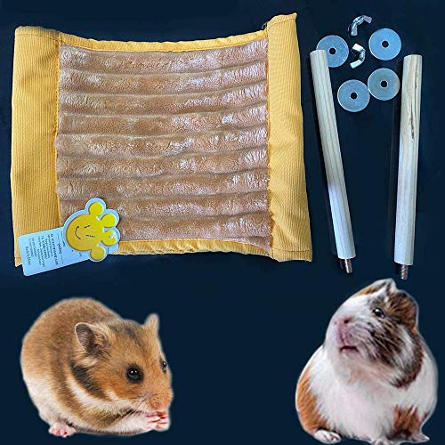 FunMove Hamster Hammock House Mouse Rat Hanging Swing Warm Bed Small Pet Animal Double Layer Cage Tent Hut Nest for Mouse Rat Hamster Playing Sleeping