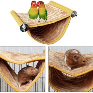 FunMove Hamster Hammock House Mouse Rat Hanging Swing Warm Bed Small Pet Animal Double Layer Cage Tent Hut Nest for Mouse Rat Hamster Playing Sleeping