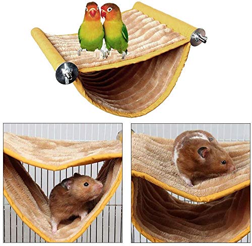 FunMove Hamster Hammock House Mouse Rat Hanging Swing Warm Bed Small Pet Animal Double Layer Cage Tent Hut Nest for Mouse Rat Hamster Playing Sleeping