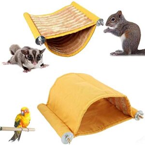 FunMove Hamster Hammock House Mouse Rat Hanging Swing Warm Bed Small Pet Animal Double Layer Cage Tent Hut Nest for Mouse Rat Hamster Playing Sleeping