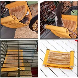 FunMove Hamster Hammock House Mouse Rat Hanging Swing Warm Bed Small Pet Animal Double Layer Cage Tent Hut Nest for Mouse Rat Hamster Playing Sleeping