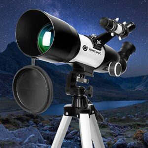 Telescope 70 mm Aperture 400 mm Refractor Astronomical Portable Telescope for Kids Adults Beginners with Tripod Phone Adaptere Carrying Bag and Wireless Remote